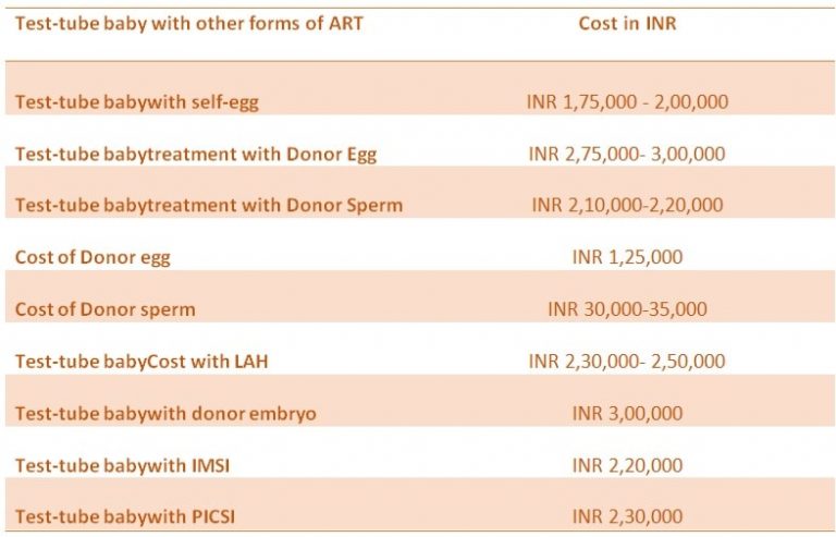 Test Tube Baby Cost in India: Treatments Updated Price on 24-06-2020